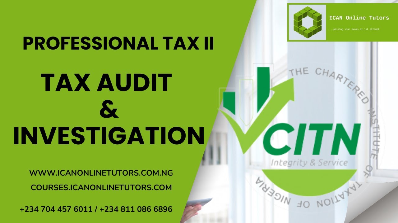 TAI - Tax Audit and Investigation Principles Part 1 - YouTube