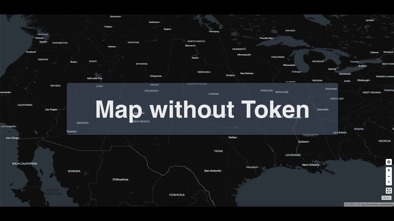 Map Without Token (API_TOKEN) - React JS & Maplibre - YouTube