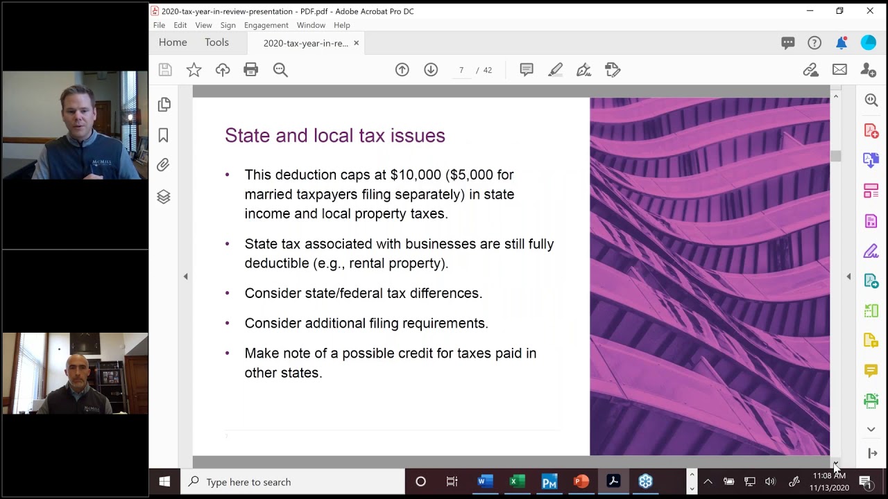 2020 Tax Planning Webinar - YouTube