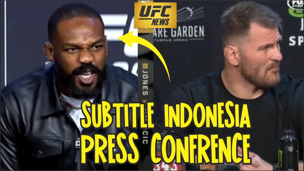 SUBTITLE INDONESIA🔥PRESS CONFRENCE JON JONES VS STIPE MIOCIC UFC 309 ...