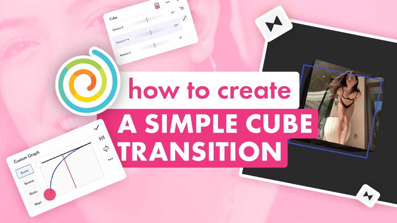 How to Create a Simple 3D Cube transition on Funimate - YouTube