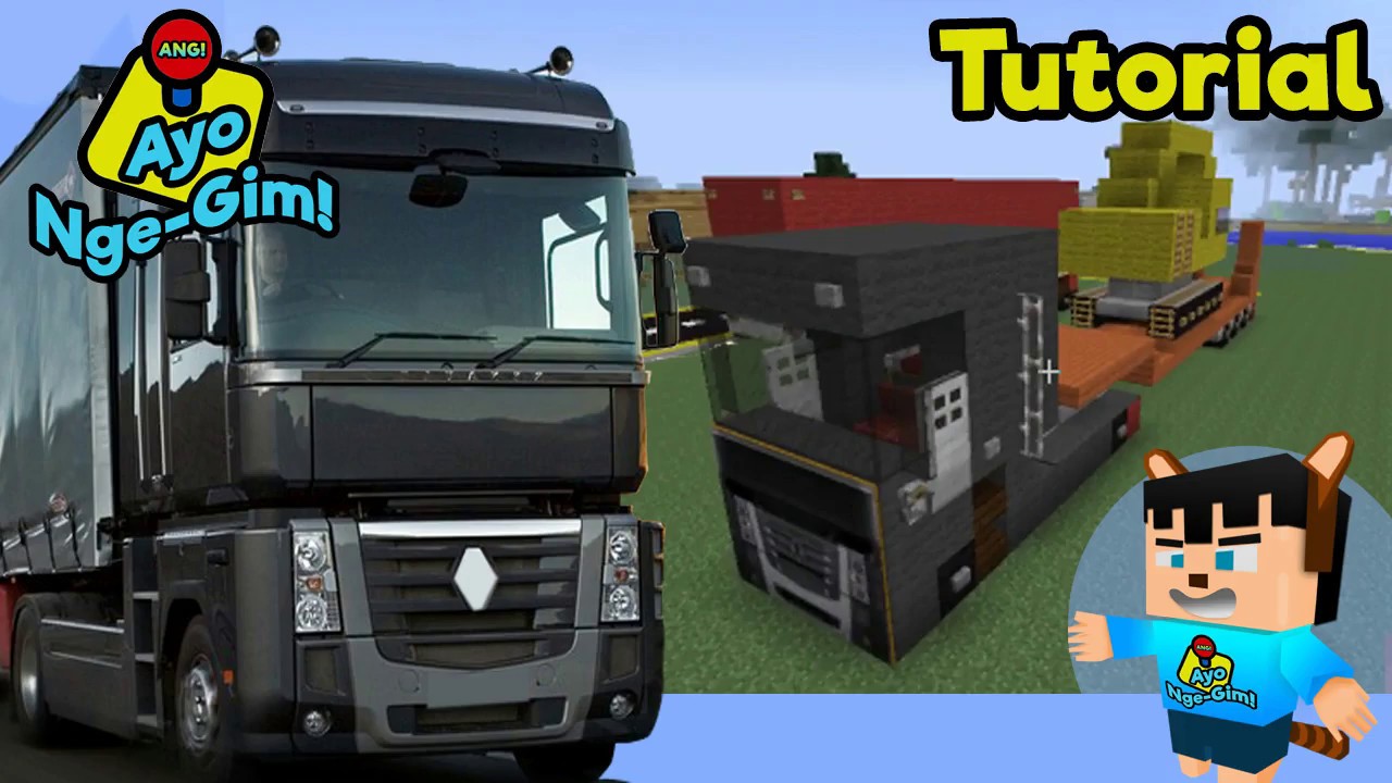 Minecraft : How to Build Truck Renault Magnum for Decoration - YouTube