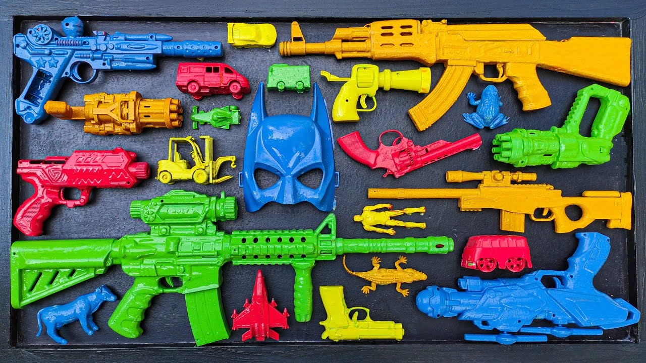 Wow!! Membersihkan Sniper Awm, Assault Rifle, Ak47, Nerf Gun, M16 ...