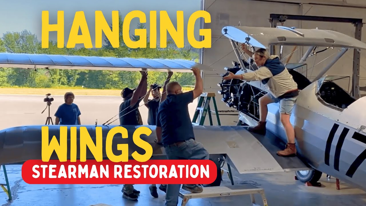 How To Hang Stearman Biplane Wings - YouTube