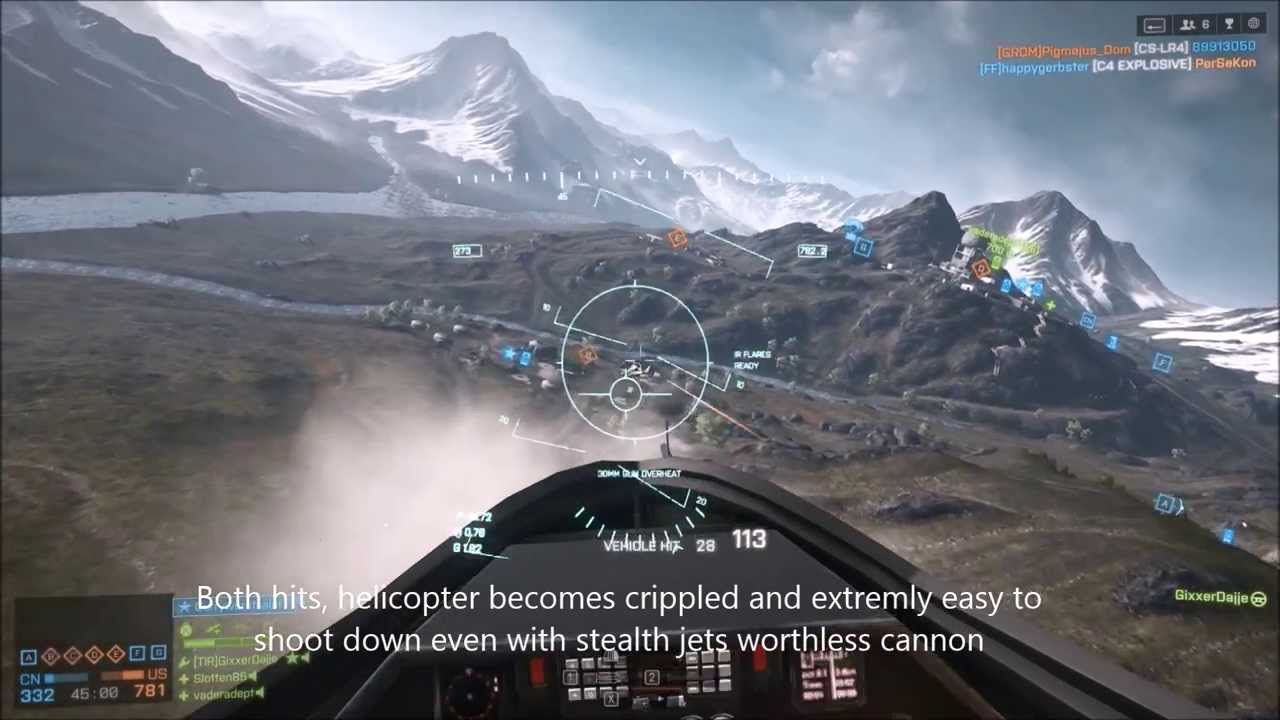 BF4 Active radar missiles OP demonstration in stealth jet - YouTube