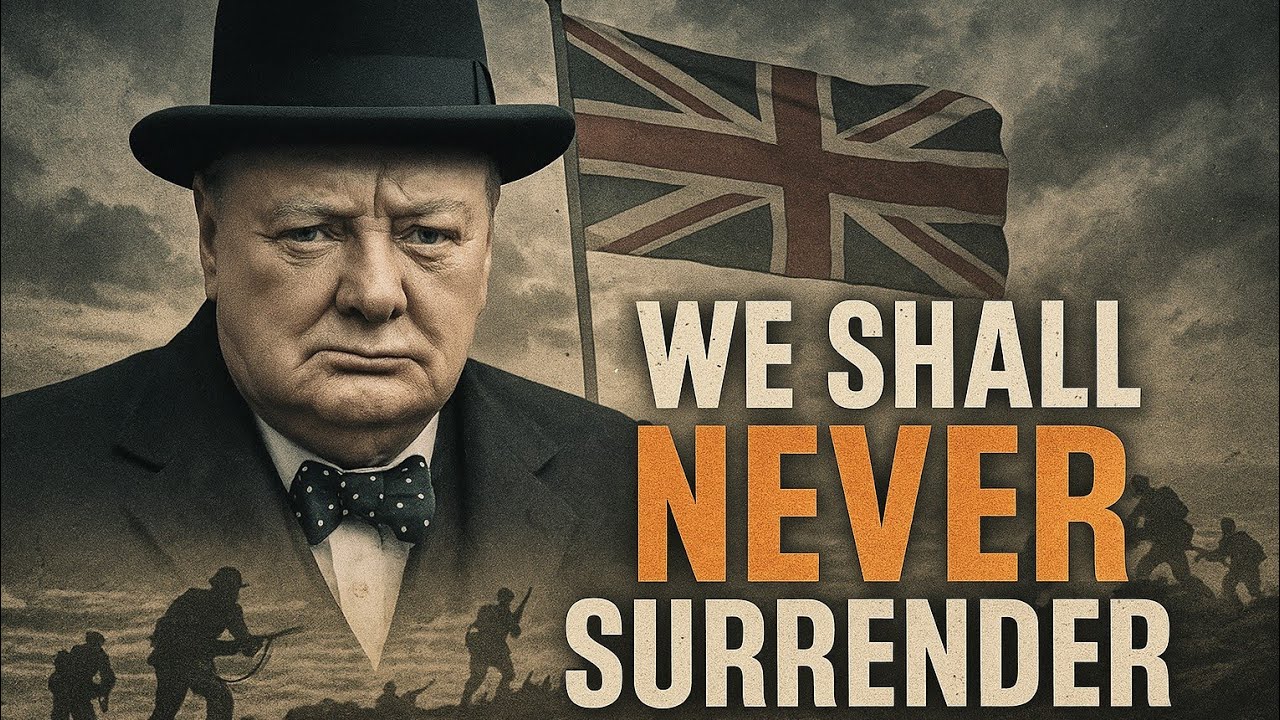 We Shall Never Surrender - Winston Churchill - YouTube