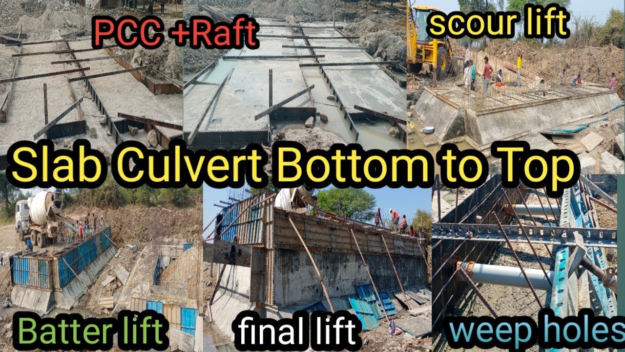 Slab culvert SC construction work step by step all - YouTube