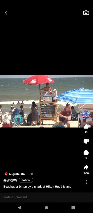 BEACHGOER BITTEN BY SHARK HILTON HEAD ISLAND - YouTube