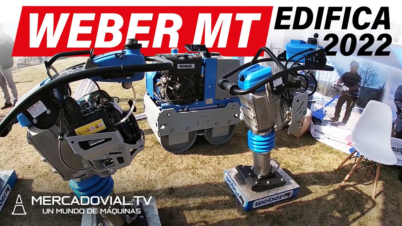 Línea de compactación WEBER y Rodillo Compactador DYNAPAC | Stand de WORLDMAQ en EDIFICA 2022 ...