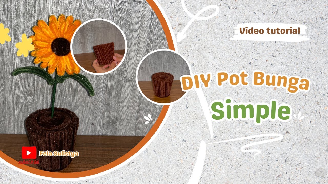 Tutorial membuat pot bunga dari cup minuman 🪴 - YouTube