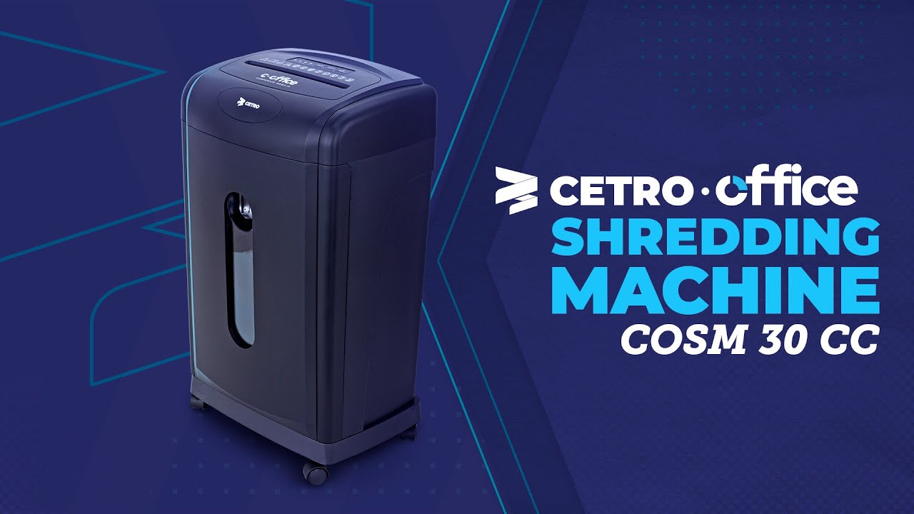 Cetro Office Shredding Machine COSM 30 CC - YouTube