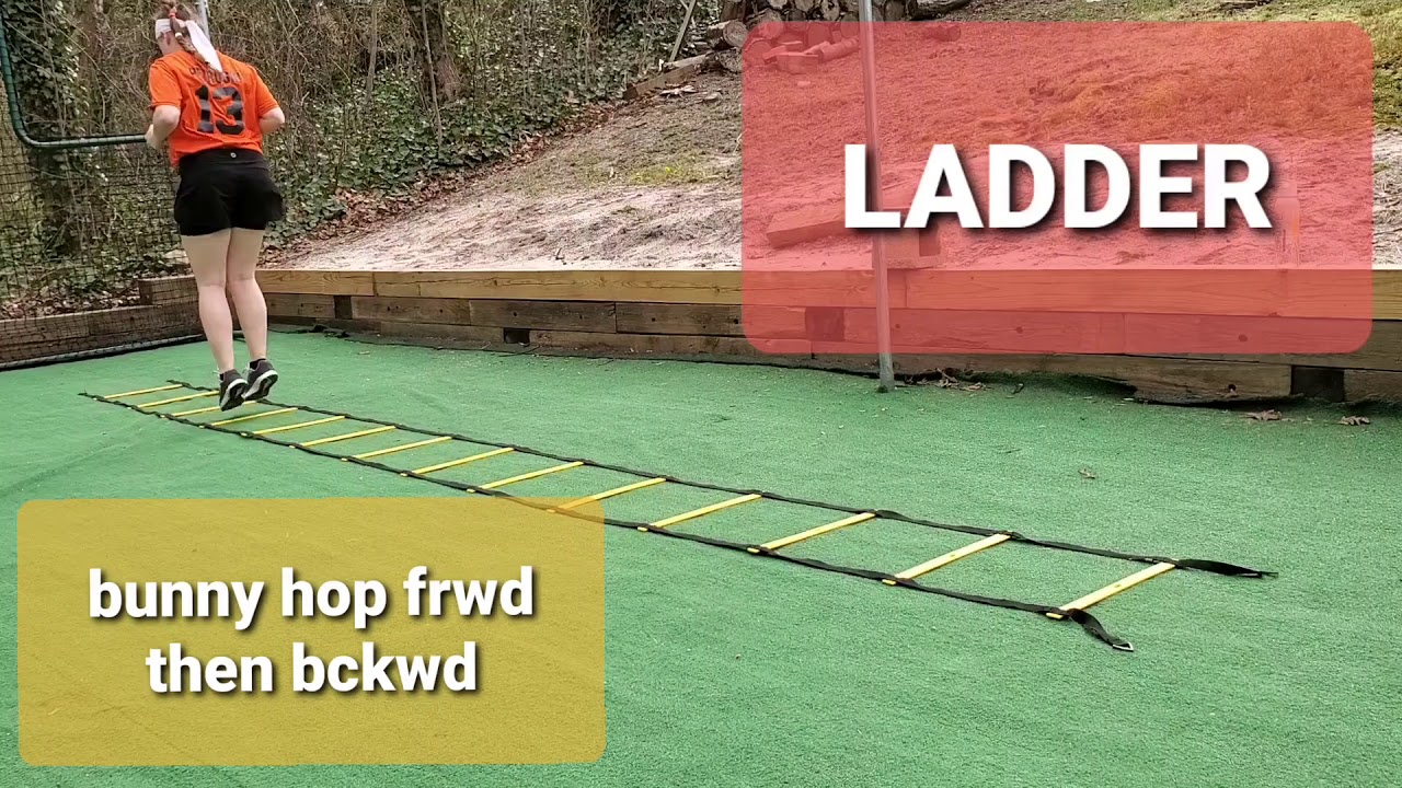 Ladder Agility Drills: 4fs 2ft bunny hop frwd then bckwd - YouTube
