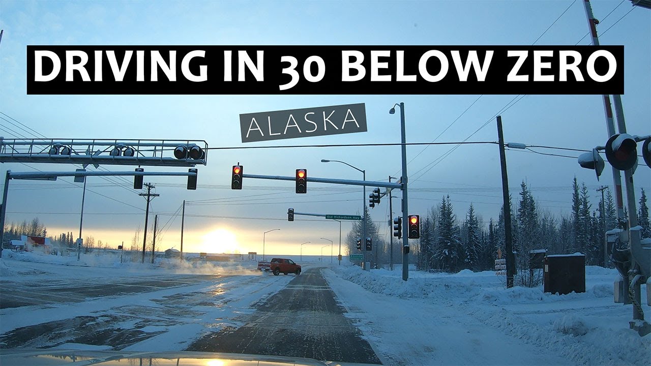 Driving in Alaska at 30 Below Zero | North Pole to Fairbanks - YouTube