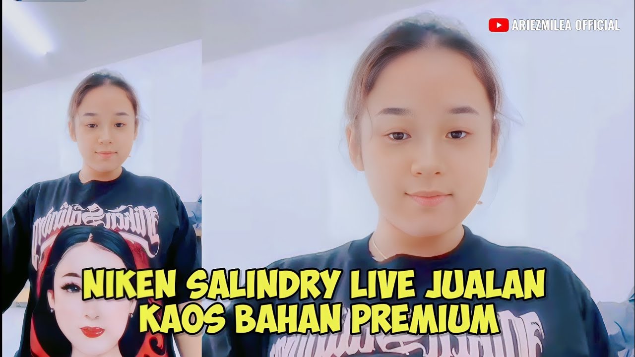 NIKEN SALINDRY LIVE JUALAN KAOS BAHAN PREMIUM - YouTube