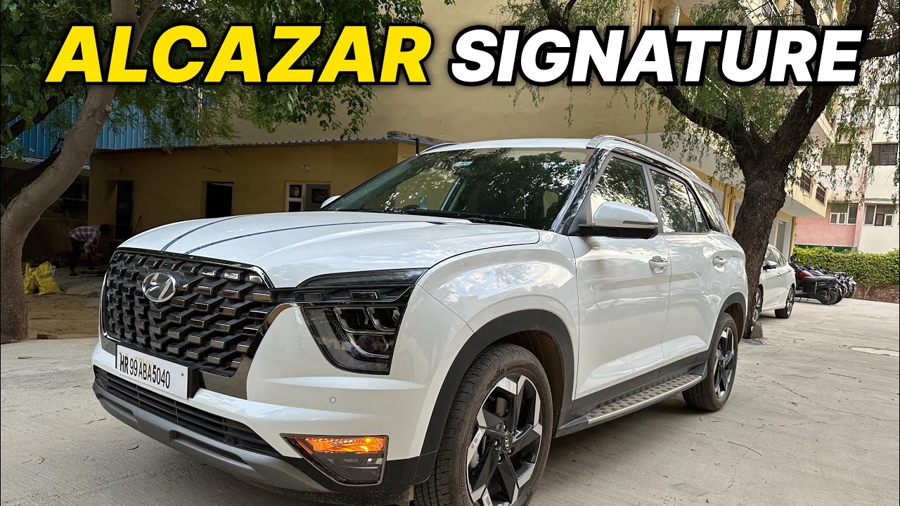 Hyundai alcazar 2023 top model | White colour | Signature | 7 seater ...