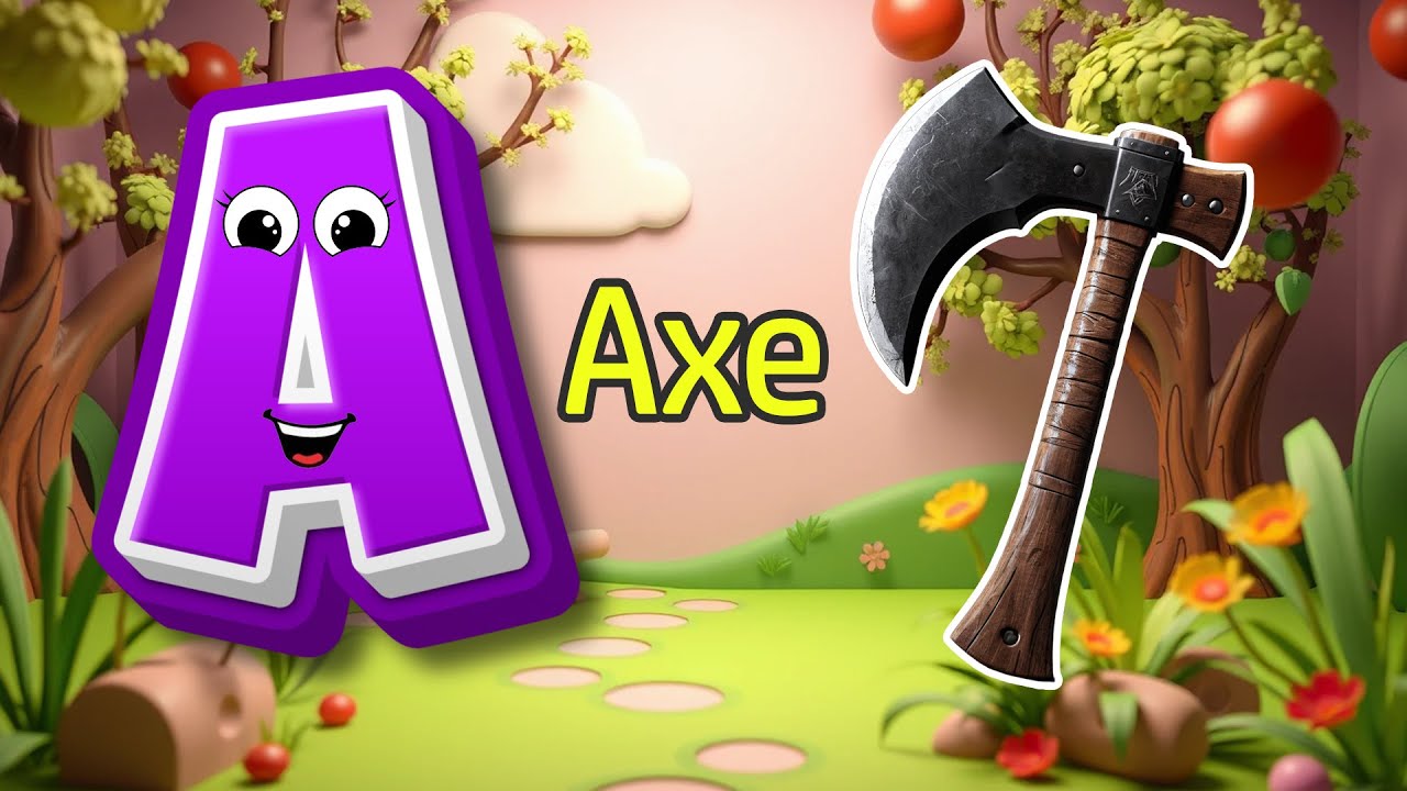 A is for Axe, ABC Phonics Song - Toddler Learning Songs, Nursery Rhymes ...