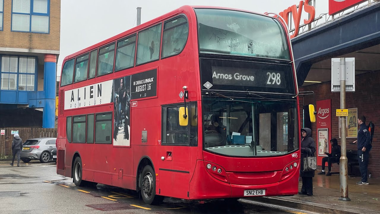 [Fast Hill Running] Journey on 1495 SN12EHB - London Bus Route 298 ...