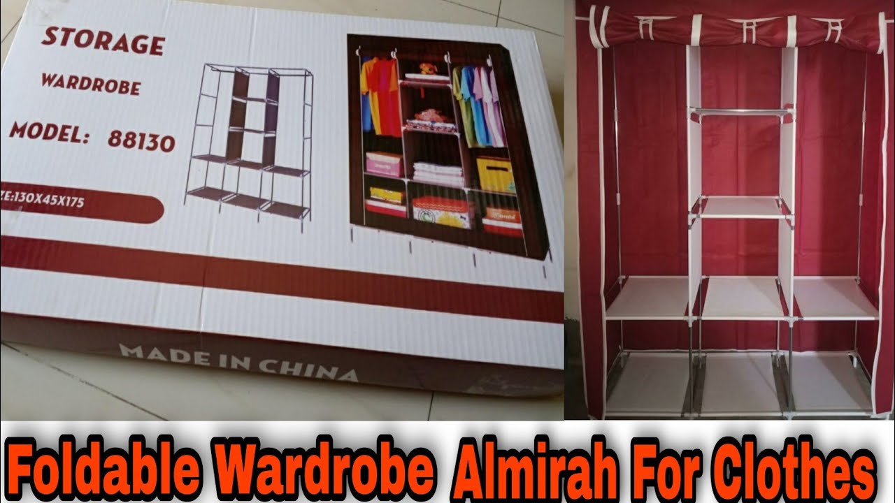 Best Foldable Wardrobe Unboxing & review. how to assembled portable ...
