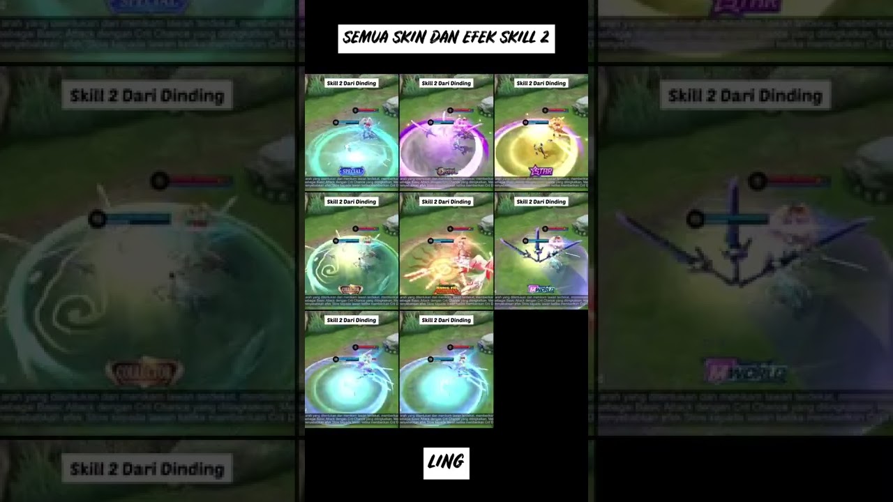 semua Skin Dan Efek Skill 2 Ling Dinding - YouTube