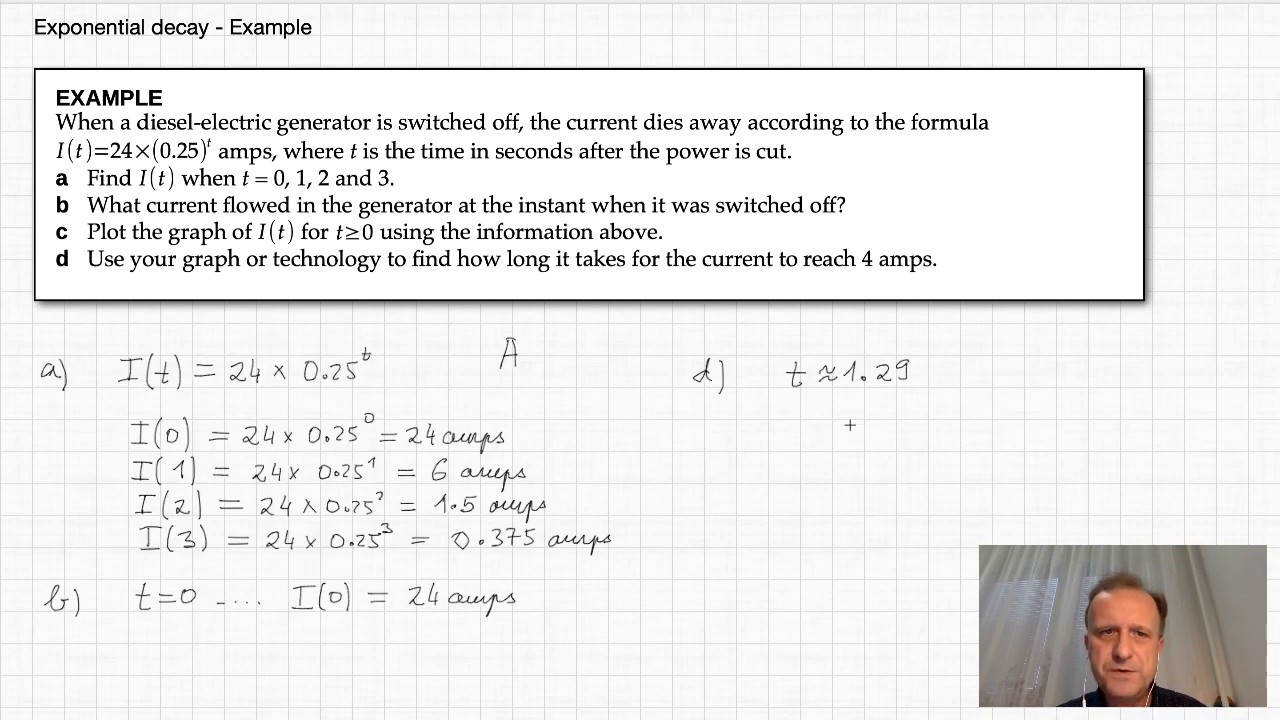 M309-29 Exponential decay - Example - YouTube