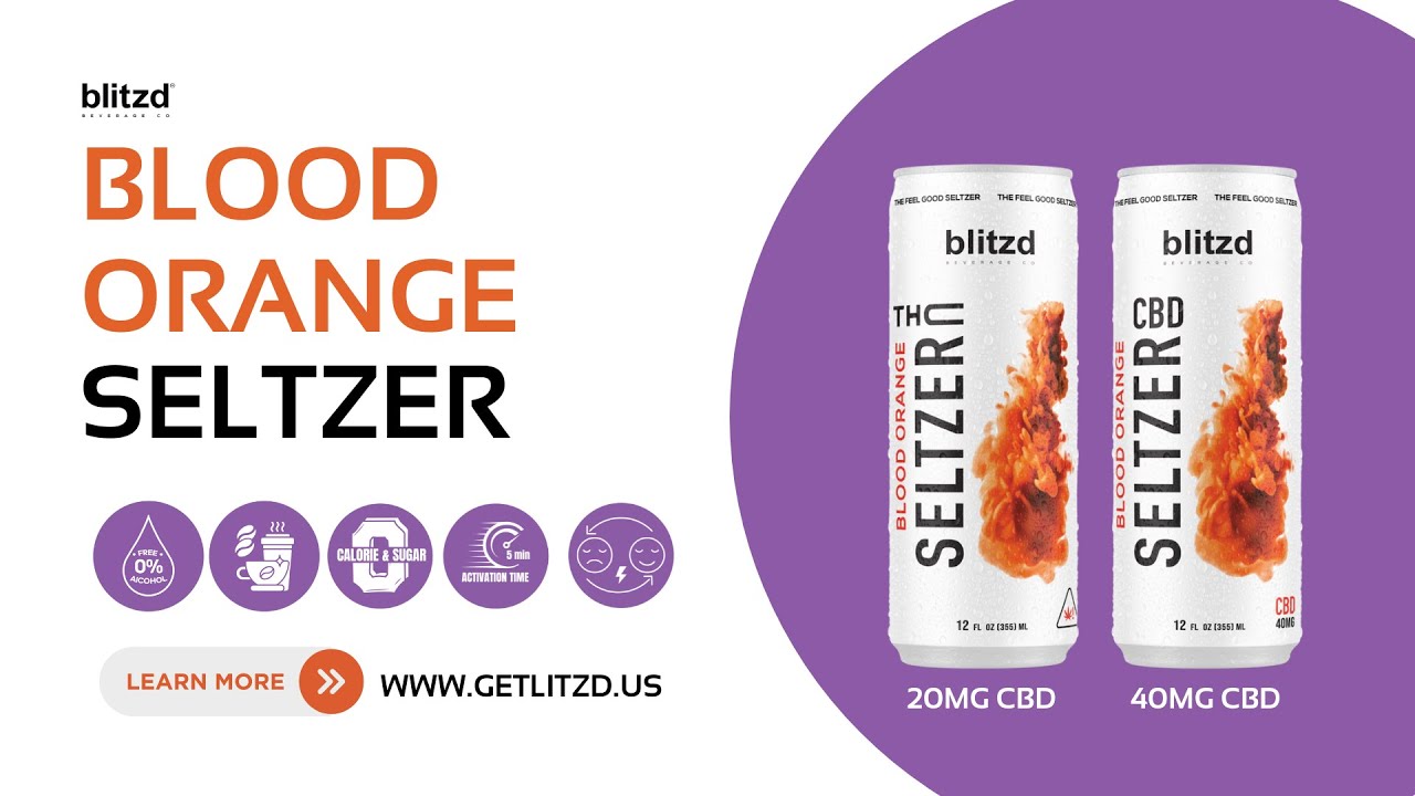 Tropical Bliss in Every Sip of Blitzd D9 and CBD Seltzer - YouTube