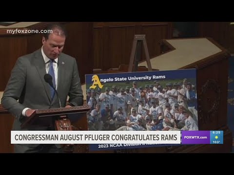 Congressman August Pfluger congratulates Angelo State baseball team ...