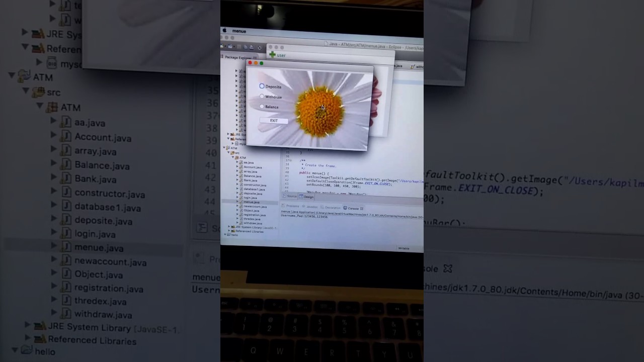 Atm Machine Project In Java Youtube 9153