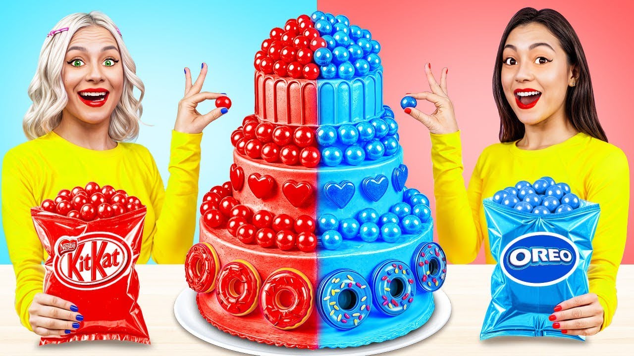 Red Food Vs Blue Food Challenge | Eating Everything Only In 1 Color ...