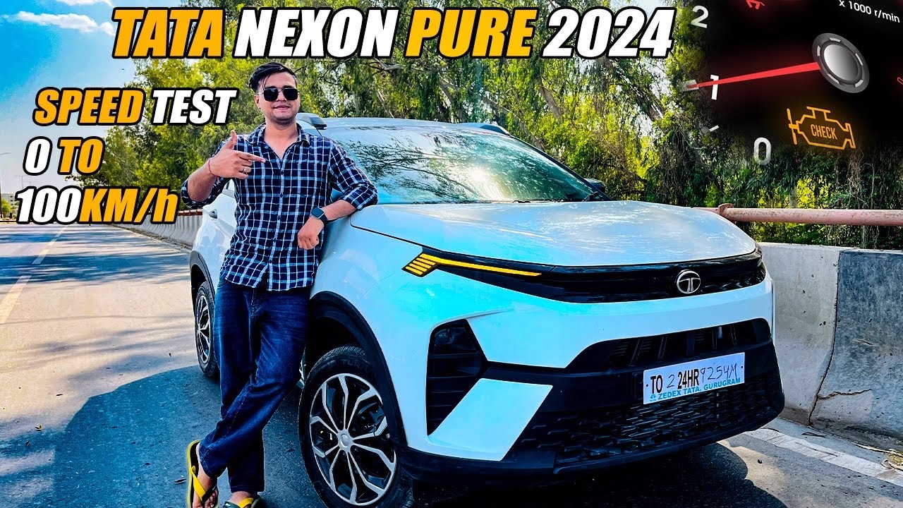 Tata Nexon Pure Variant 2024 SPEED TEST🔥| Modes Test Eco, City, Sports ...