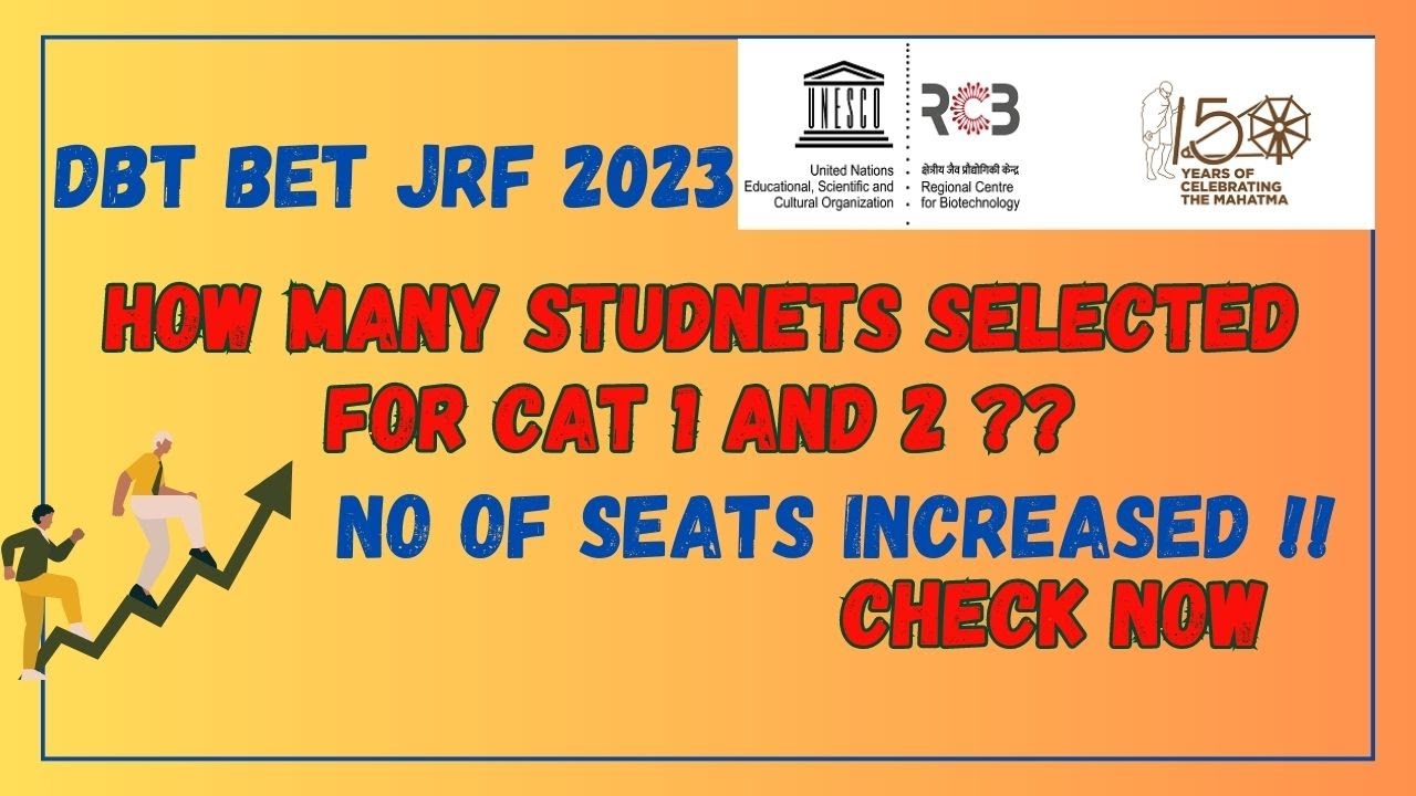 DBT BET JRF 2023 !! NO OF SELECTIONS INCREASED THIS YEAR!! - YouTube