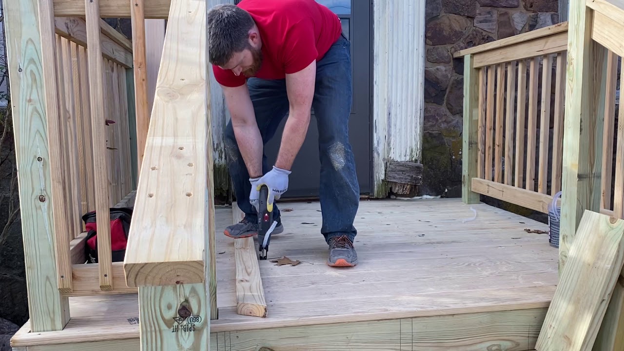 Using A Senco 312 And DS322 Collated Decking Screw Gun 5 4 Treated Deck Using A Senco 312 And DS322 Collated Decking Screw Gun 5 4 Treated Deck