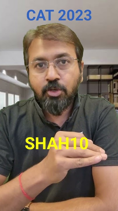CAT 2023 Prep in 8 Months - Ronak Shah - SHAH10 - YouTube