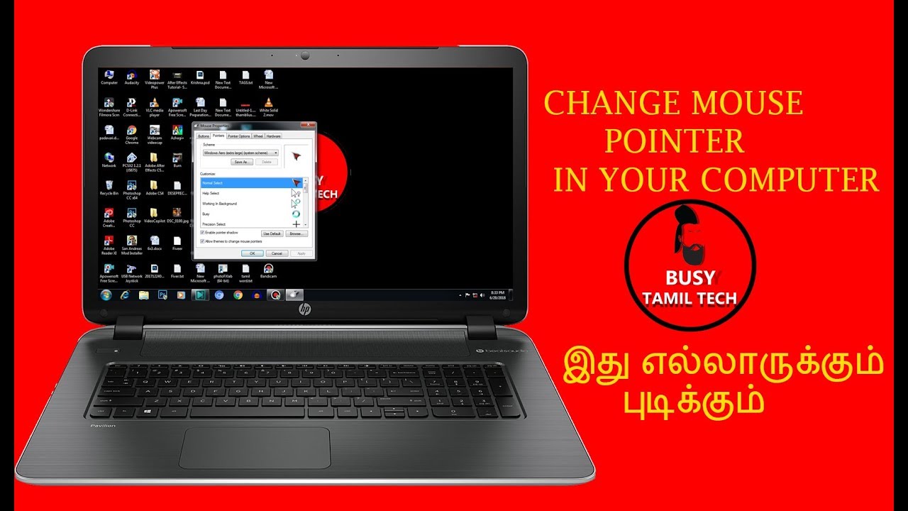 How to change mouse pointer and icon In Tamil - YouTube