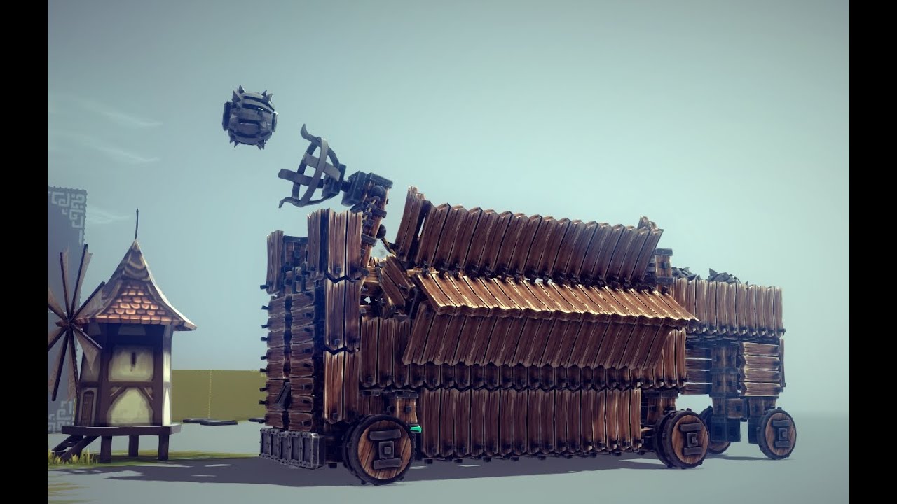 Besiege - The Reloading Catapult Wagon! - YouTube