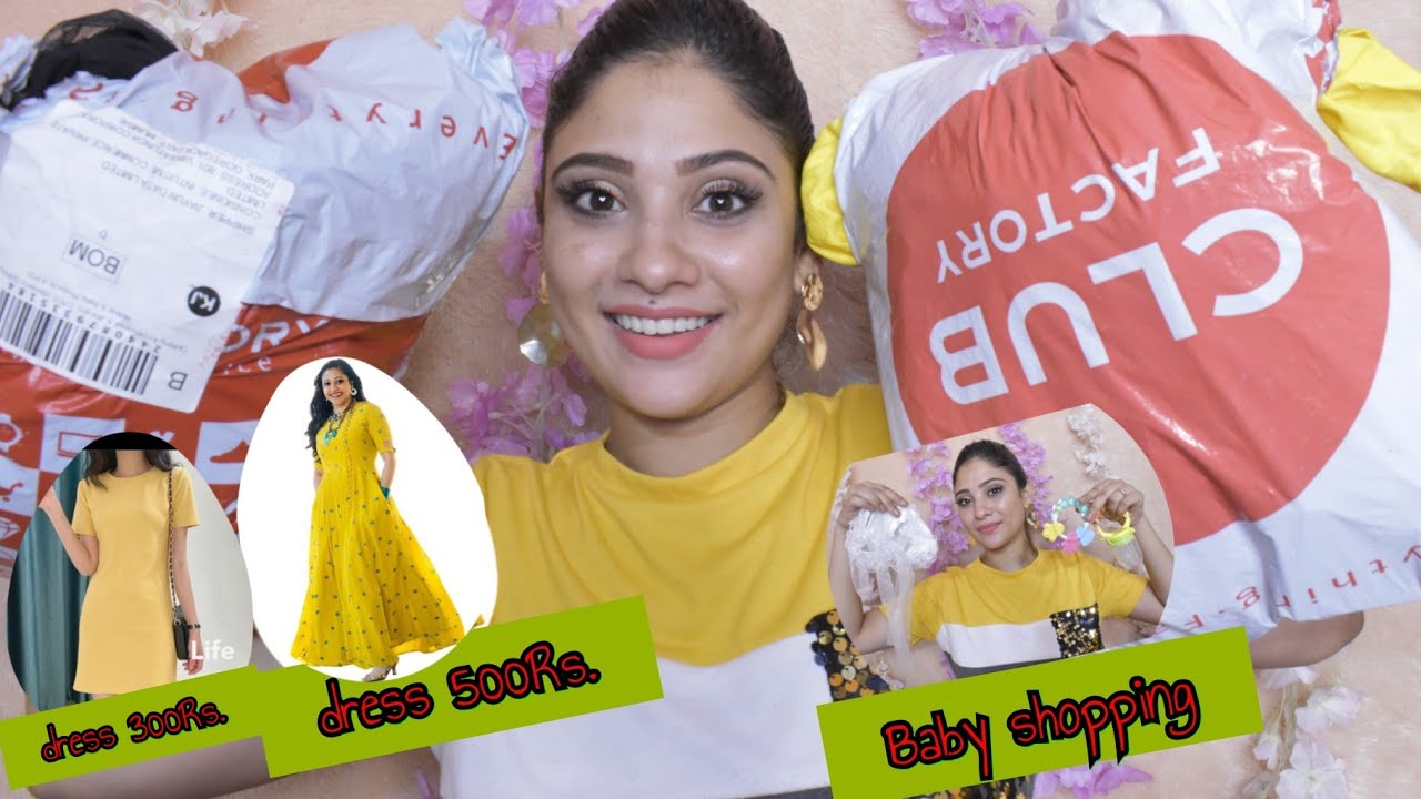 CLUB FACTORY 3rd Anniversary sale || huge baby & clothing haul - YouTube