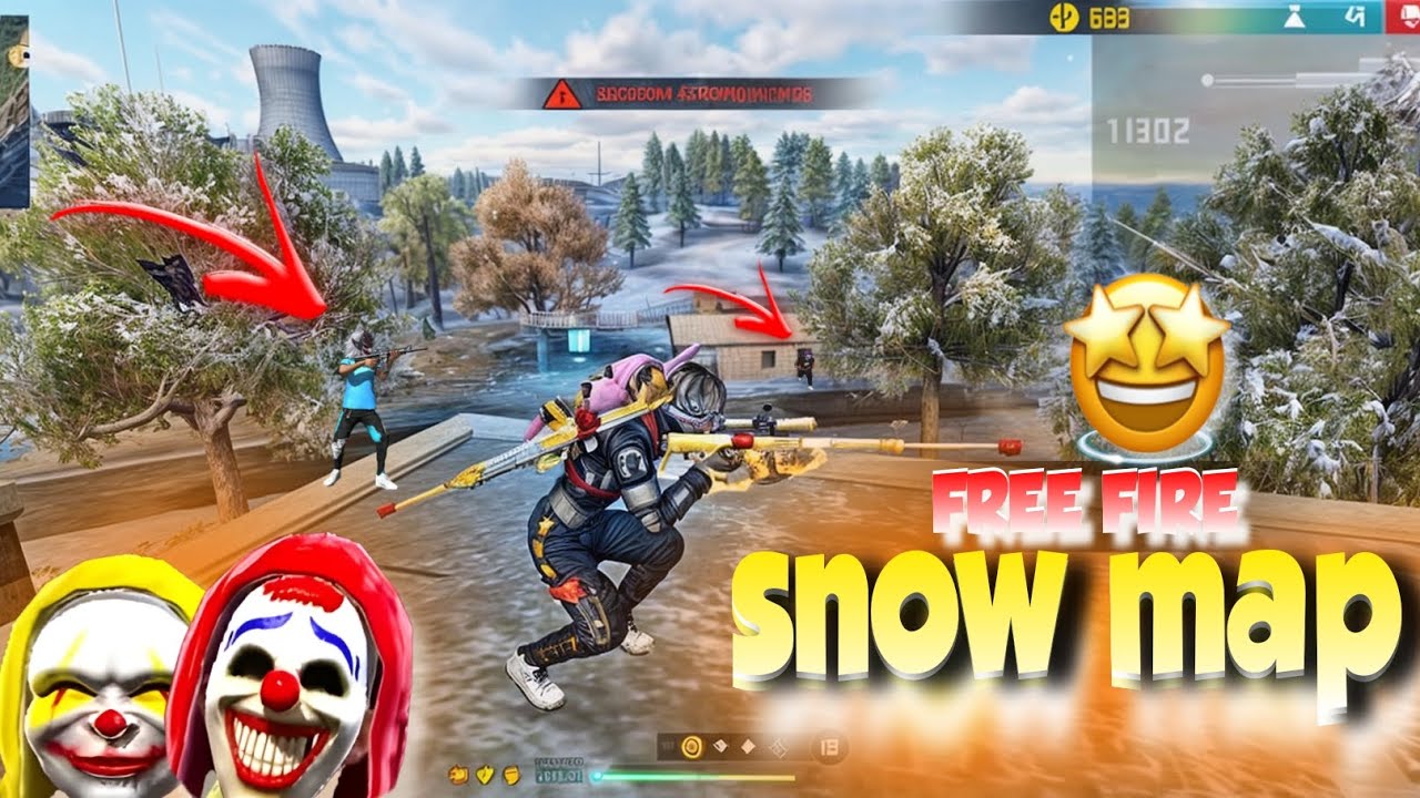 New Free Fire Snow ⛄️ Map Slide Winterlands 🥶 Update Gameplay & with ...