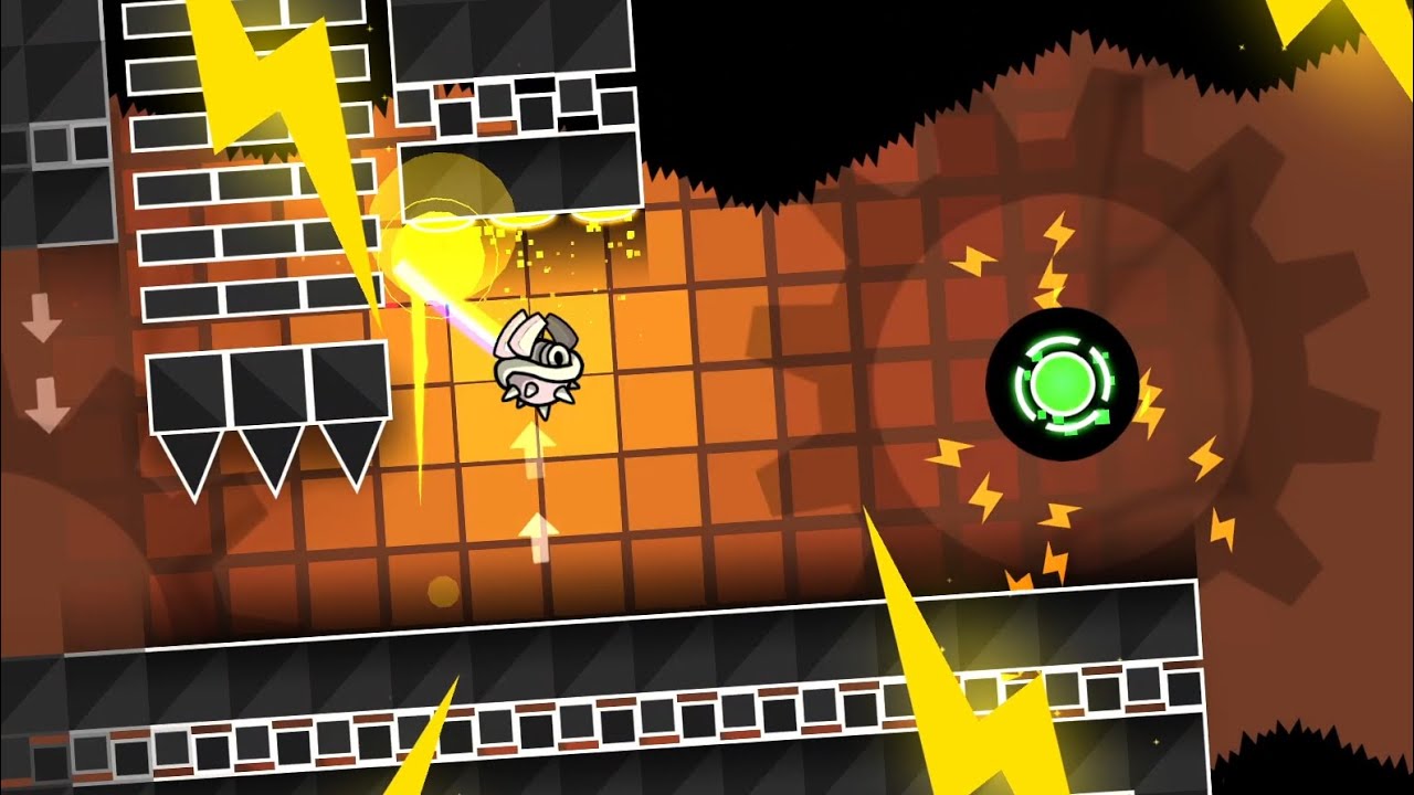 THIS LEVEL IS AMAZING!!! "Thunder factory" by Erikenox - Geometry Dash ...