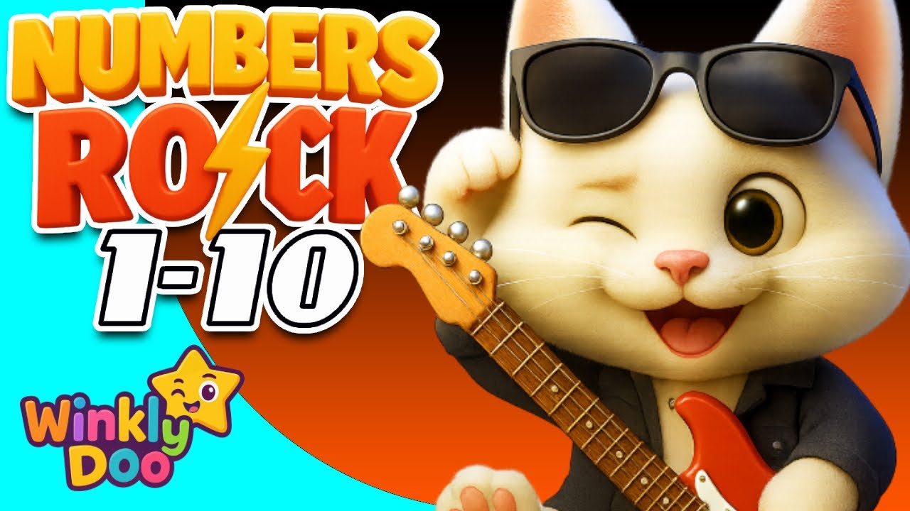 Counting to 10 Rock Song for Kids | Learn Numbers with Fun Animals ...