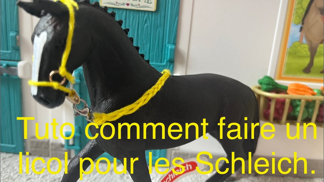 Tuto comment faire un licol pour les Schleich🤩🤩 tuto simple - YouTube