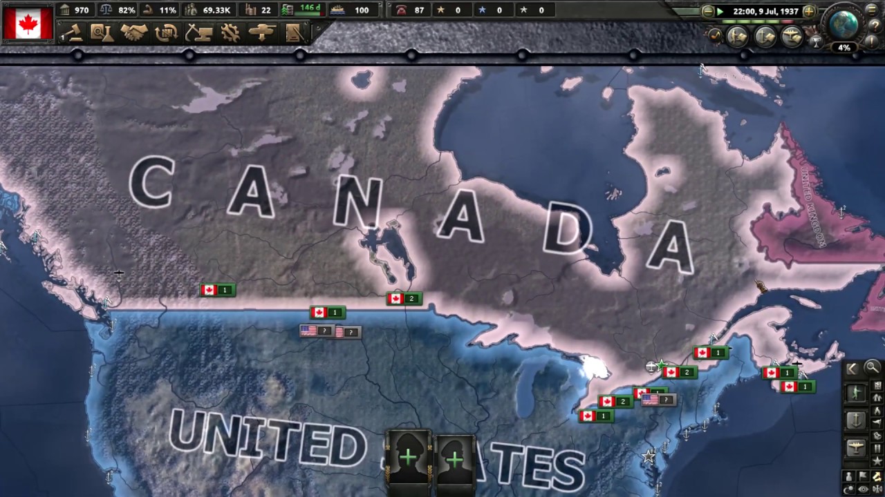 HOI4 turning Canada into Canada popular state - YouTube