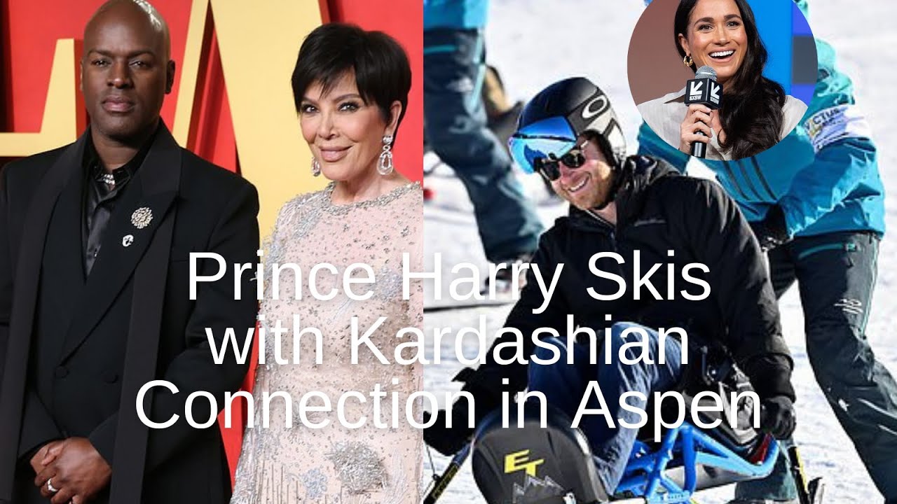 Prince Harry Skis with Kardashian Connection in Aspen - YouTube