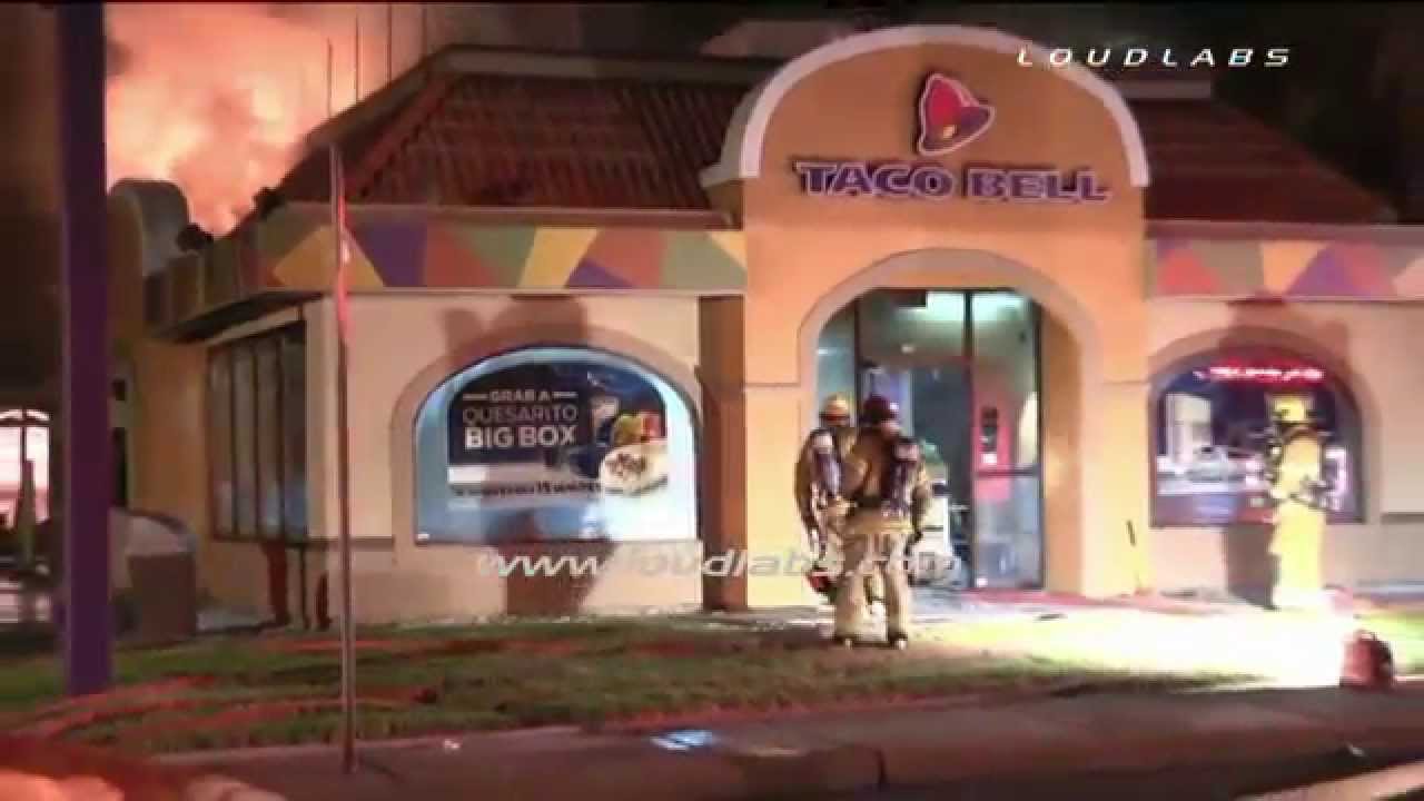 Taco Bell Burns / San Bernadino RAW FOOTAGE - YouTube