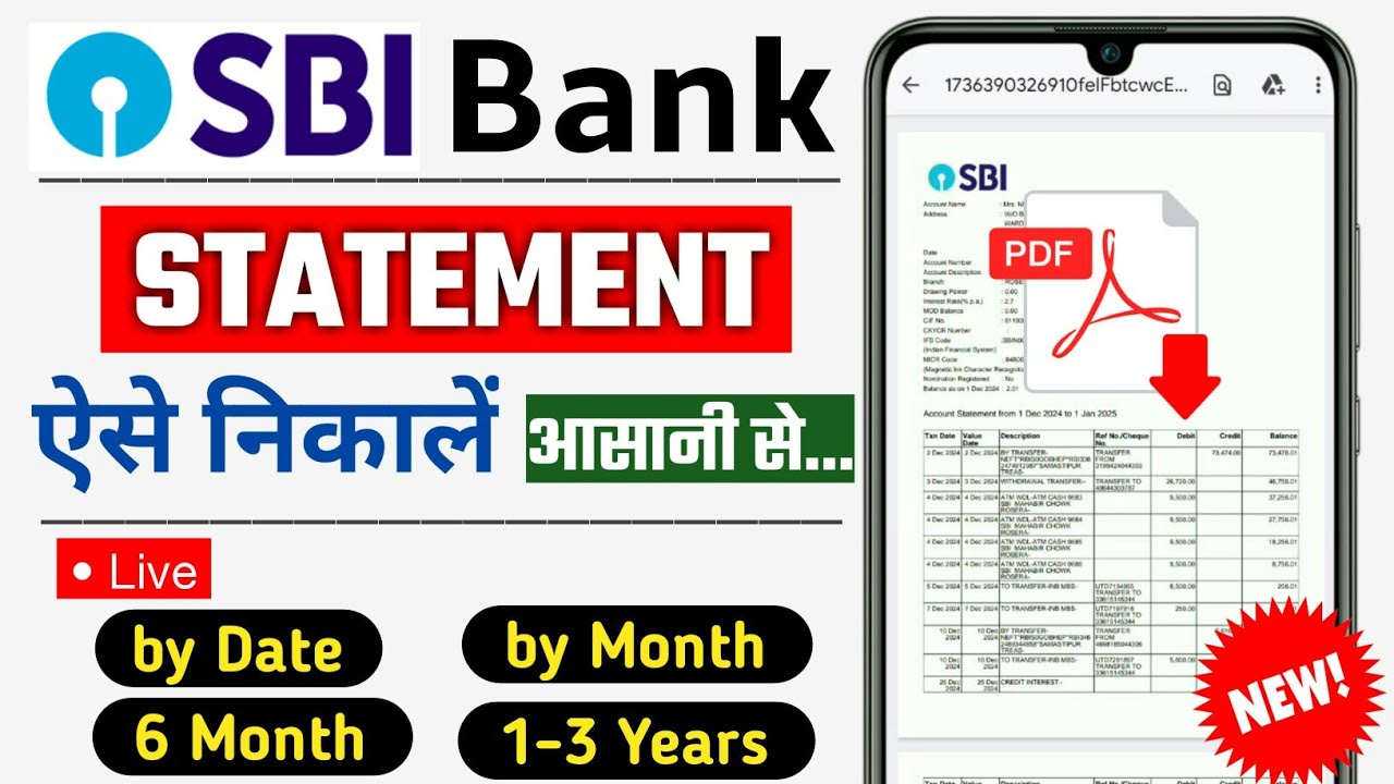 Sbi bank statement kaise nikale | Sbi account statement download | Sbi ...