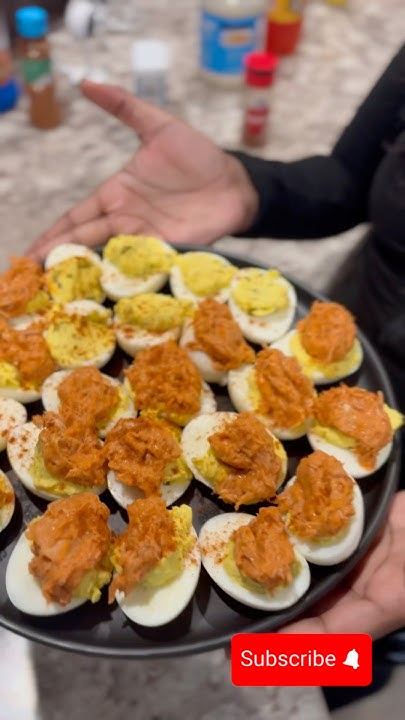 make these buffalo tuna deviled eggs with meee 😩 .. #fypシ゚viral #recipe #contentcreator #foodie ...