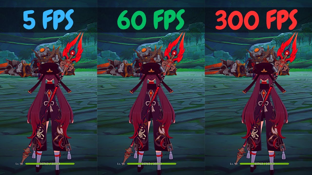 How much FPS you need in Genshin? Comparison (5 - 300 Fps) - YouTube