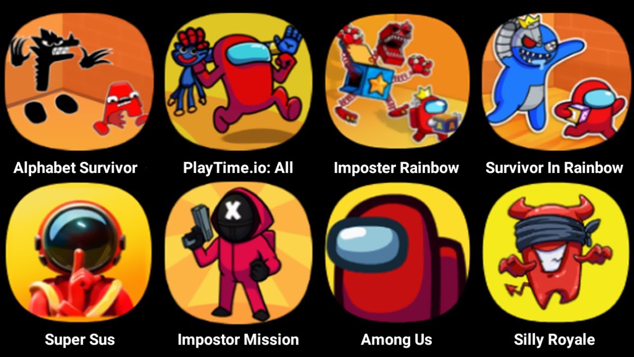 Alphabet Survivor Letter Rescue, Survivor In Rainbow Monster, Super Sus ...