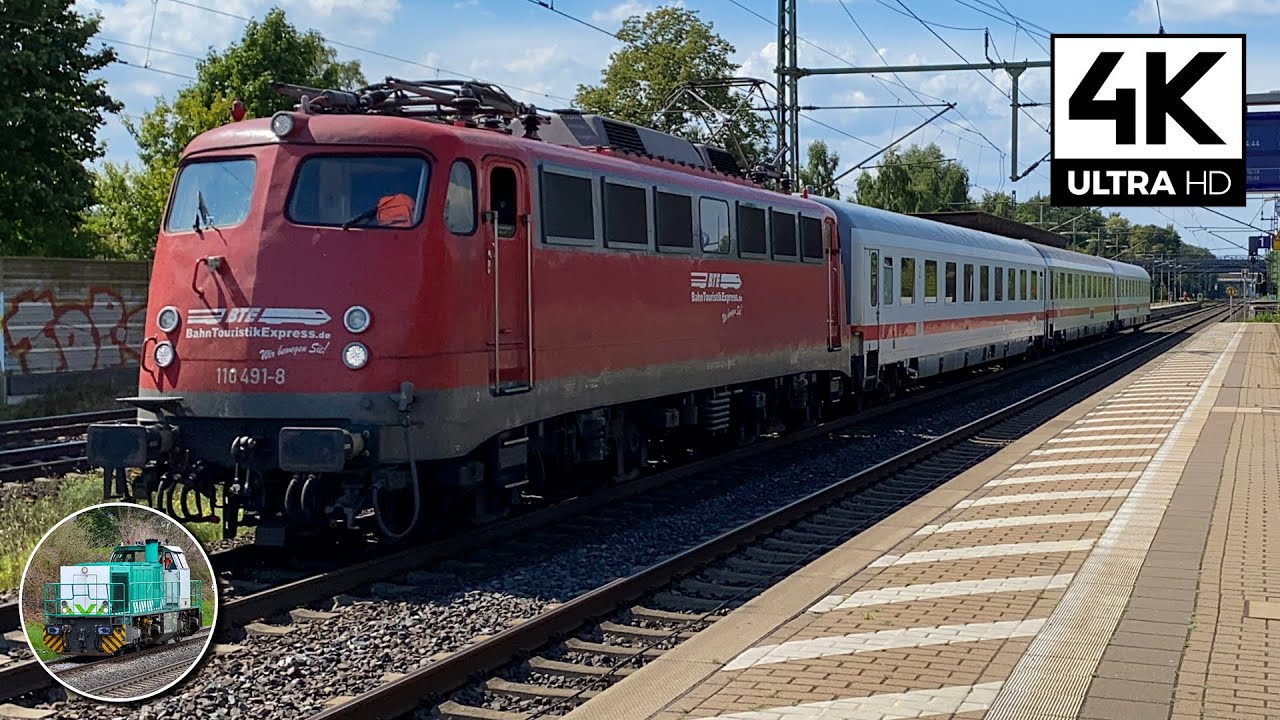 BahnTouristikExpress 110 491 met Vakantietrein raast door Dedensen ...