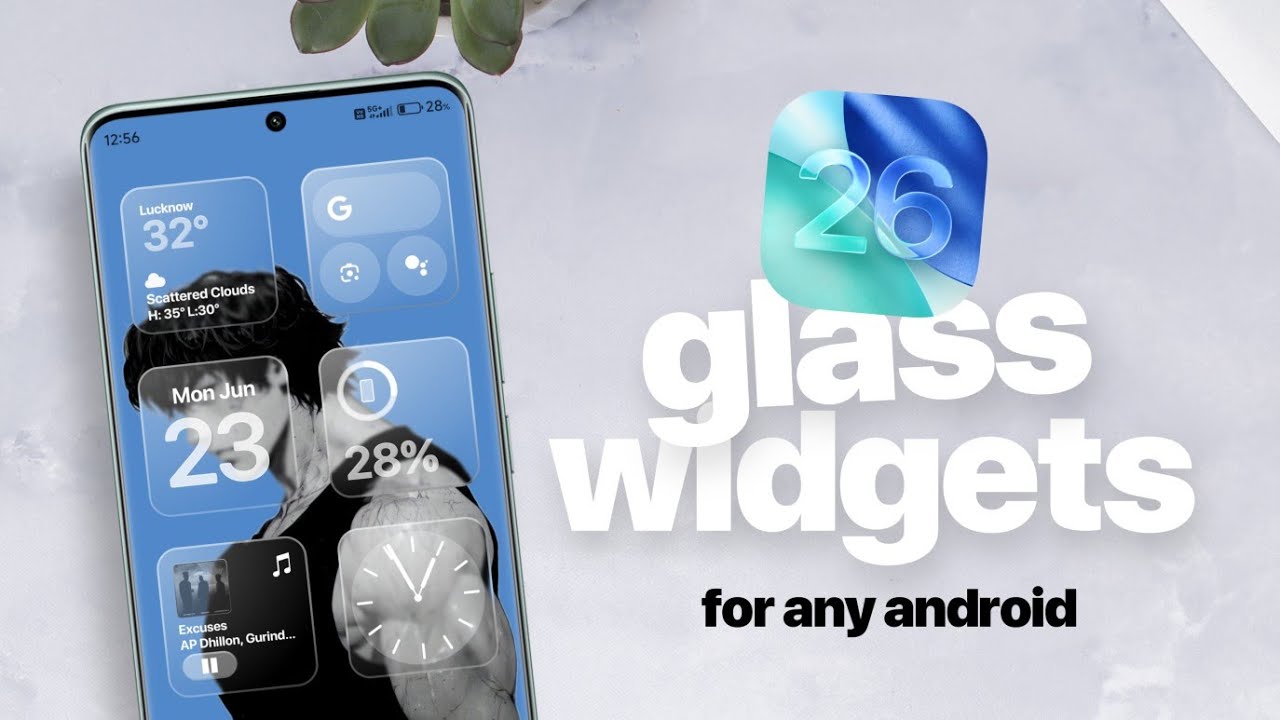 Get iOS26-inspired Glass Widgets On Any Android [KWGT] - YouTube