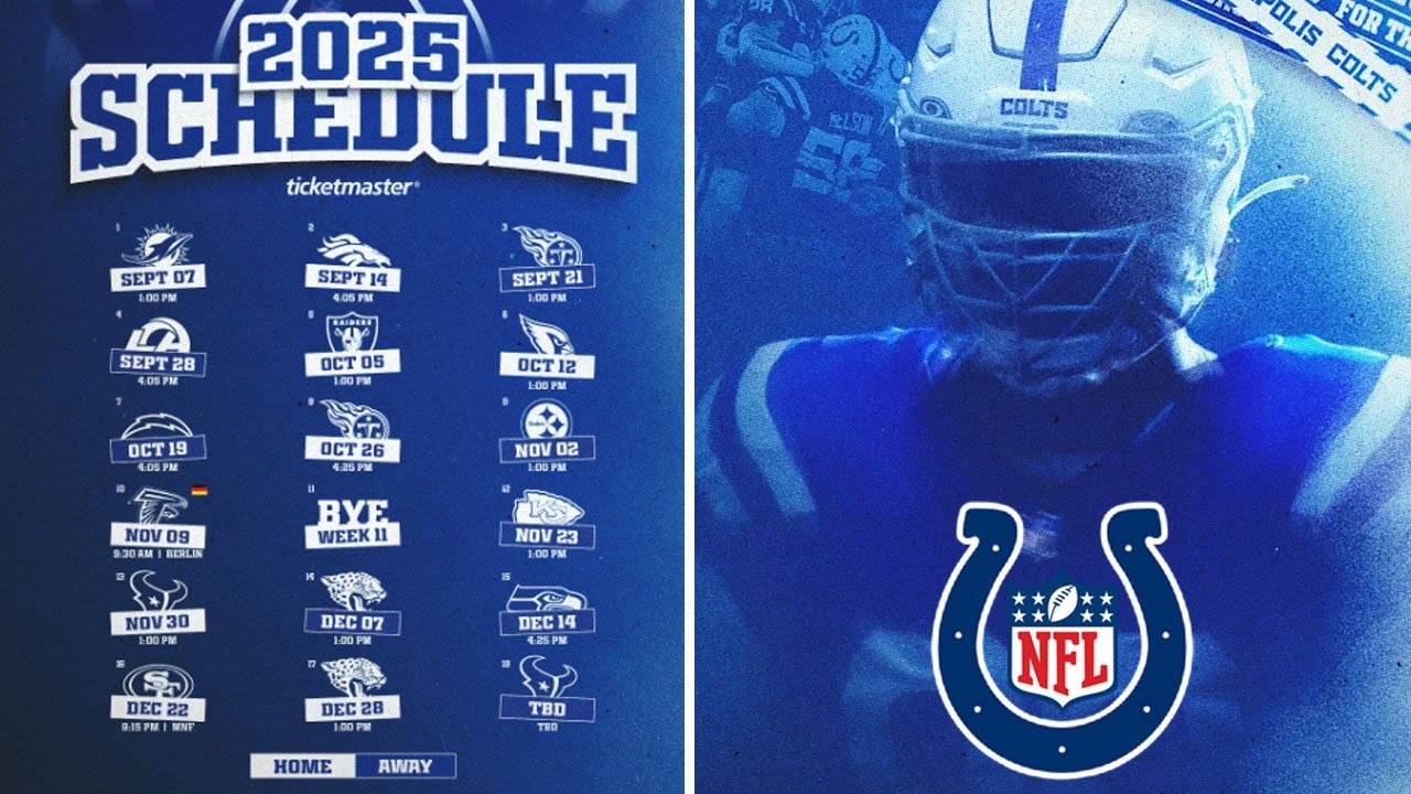 Indianapolis Colts 2025-26 NFL Schedule – Complete Game List & Kickoff ...