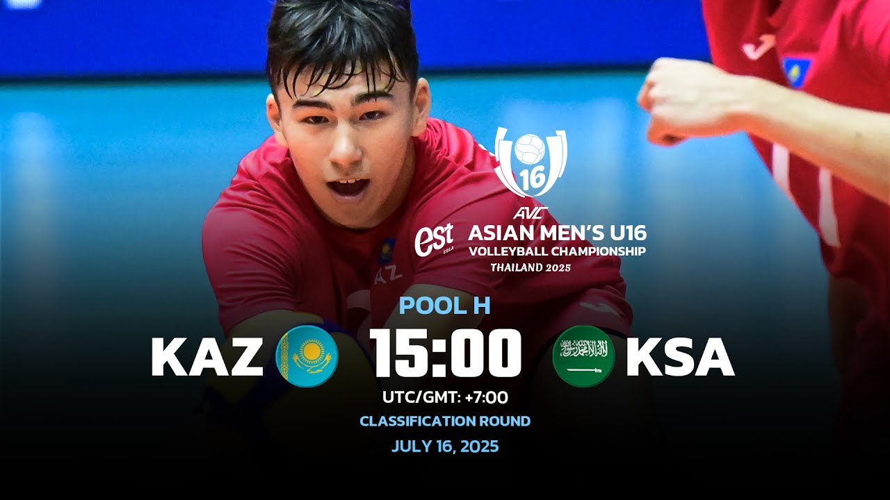 KAZ VS KSA I CLASSIFICATION ROUND I 2ND ASIAN MEN'S U16 - YouTube